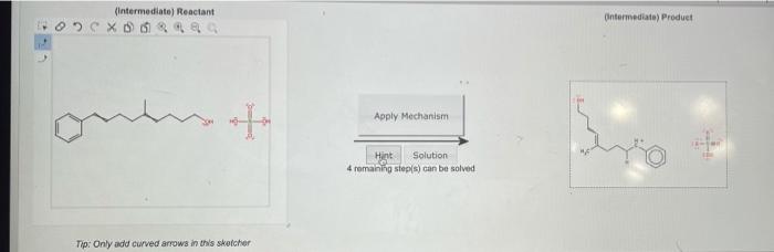 Solved (Intermediate) Reactant XD Intermediat) Product Apply | Chegg.com