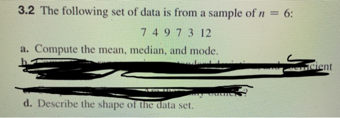 Solved LEARNING THE BASICS 3.1 The following set of data is | Chegg.com