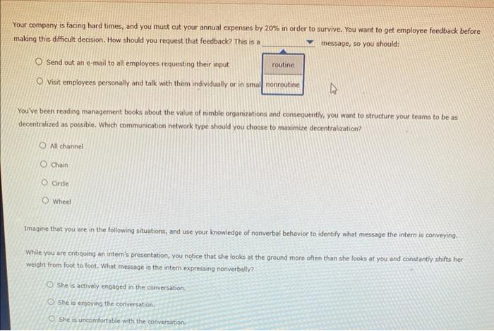 Solved Your company is facing hard times, and you must cut | Chegg.com