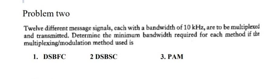 Solved Problem two Twelve different message signals, each | Chegg.com