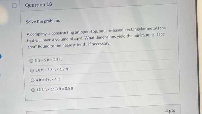 Solved Solve the problem. A company is constructing an | Chegg.com
