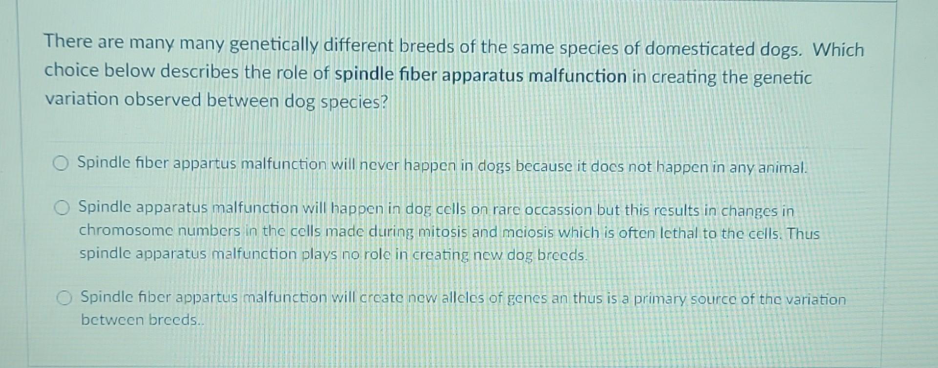 Solved There are many many genetically different breeds of | Chegg.com