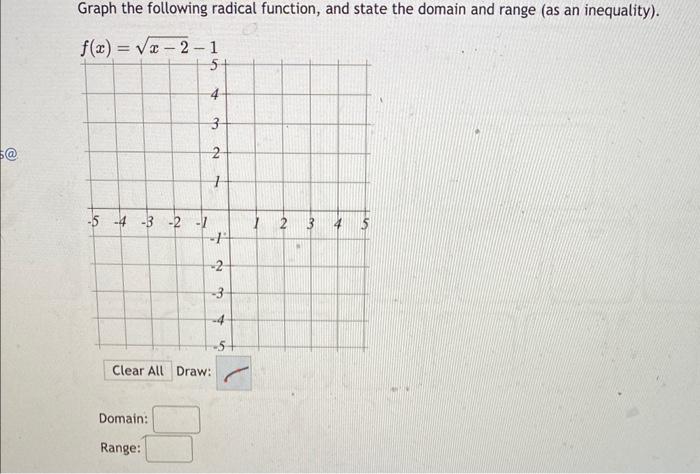 Solved Graph the following radical function, and state the | Chegg.com