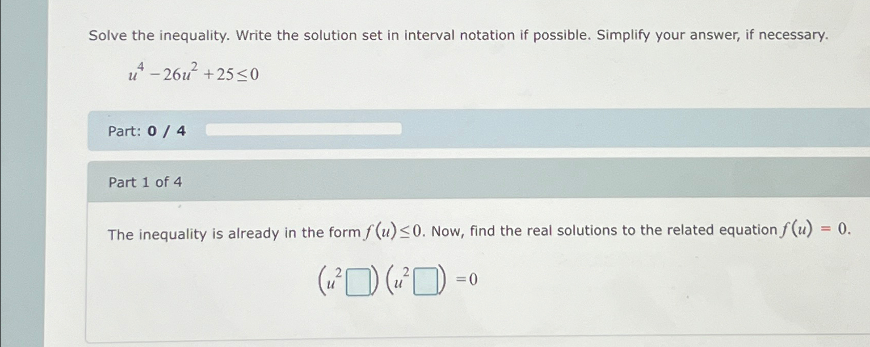 Solved Solve the inequality. Write the solution set in | Chegg.com