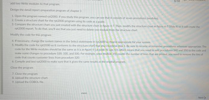 add two Write modules to that program Design the | Chegg.com