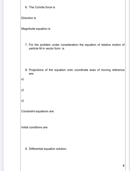 Equation of a particle motion in noninertial frame of | Chegg.com