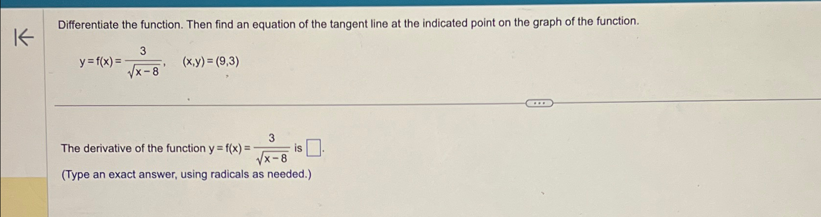 Solved Differentiate the function. Then find an equation of | Chegg.com