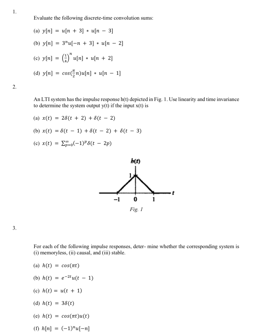Solved Evaluate the following discrete-time convolution | Chegg.com