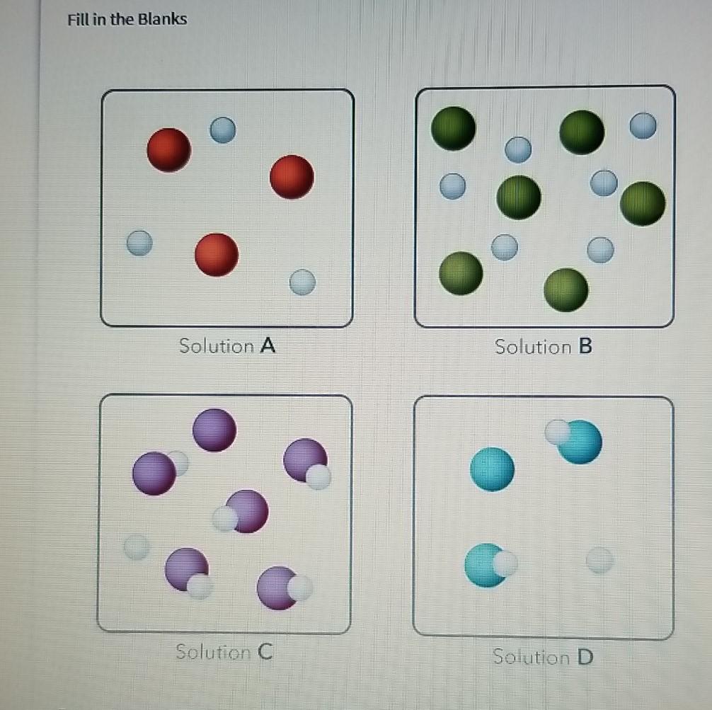 Solved Fill in the Blanks O Solution A Solution B Solution C | Chegg.com