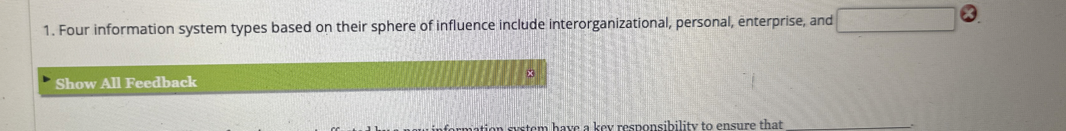 Solved Four information system types based on their sphere | Chegg.com