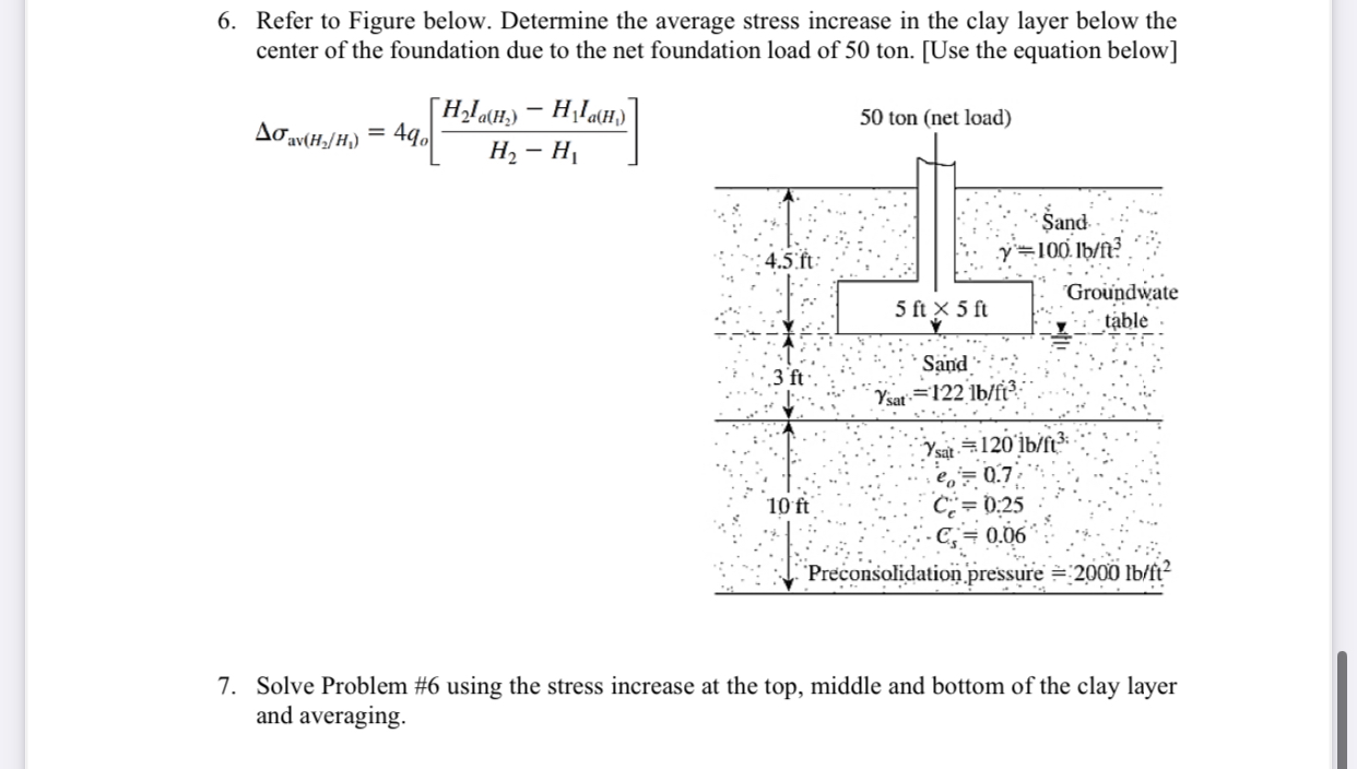Two part question: answer to first part is 854lb/ft^2 | Chegg.com