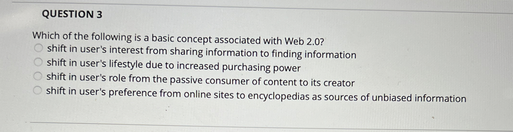 Solved QUESTION 3Which of the following is a basic concept | Chegg.com