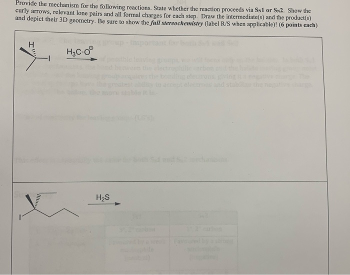 Solved Provide the mechanism for the following reactions. | Chegg.com