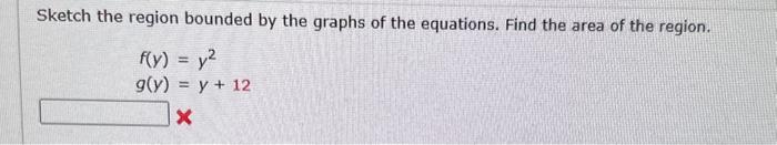 Solved Sketch the region bounded by the graphs of the | Chegg.com