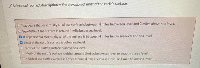Solved The figure below shows the distribution of elevation, | Chegg.com