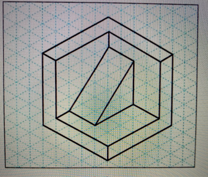 Solved draw the multiview of this isometricevery square is | Chegg.com