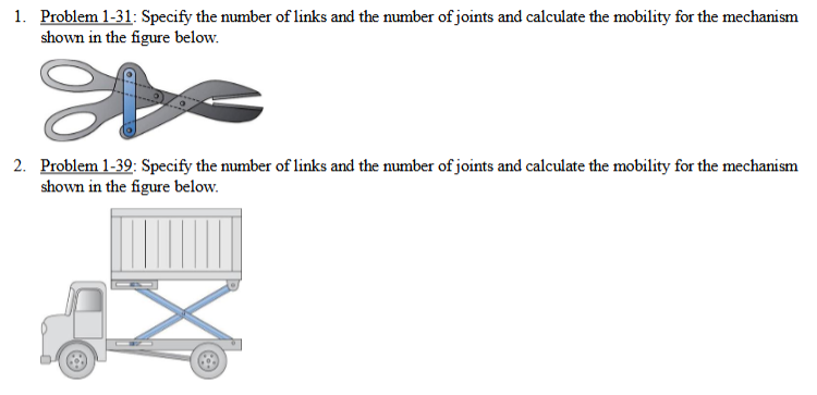 Solved 1. ﻿Problem 1-31: Specify the number of links and the | Chegg.com