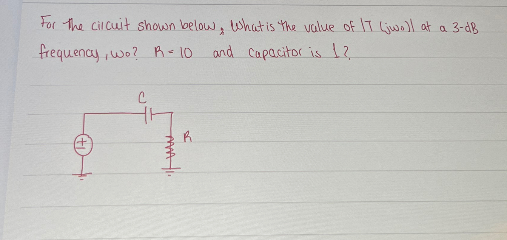 Solved For the circuit shown below, What is the value of | Chegg.com