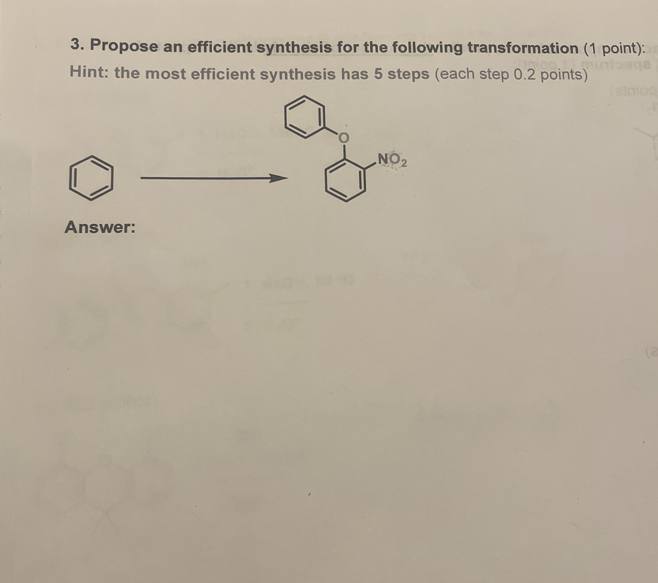 Solved Propose an efficient synthesis for the following | Chegg.com