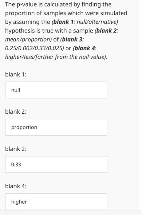 Solved 1 Point The following null distribution was created | Chegg.com