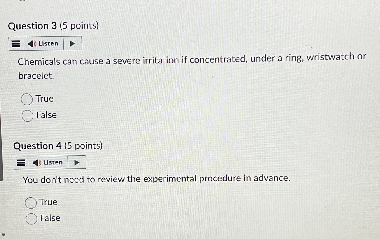 Solved Question 3 (5 ﻿points)ListenChemicals can cause a | Chegg.com