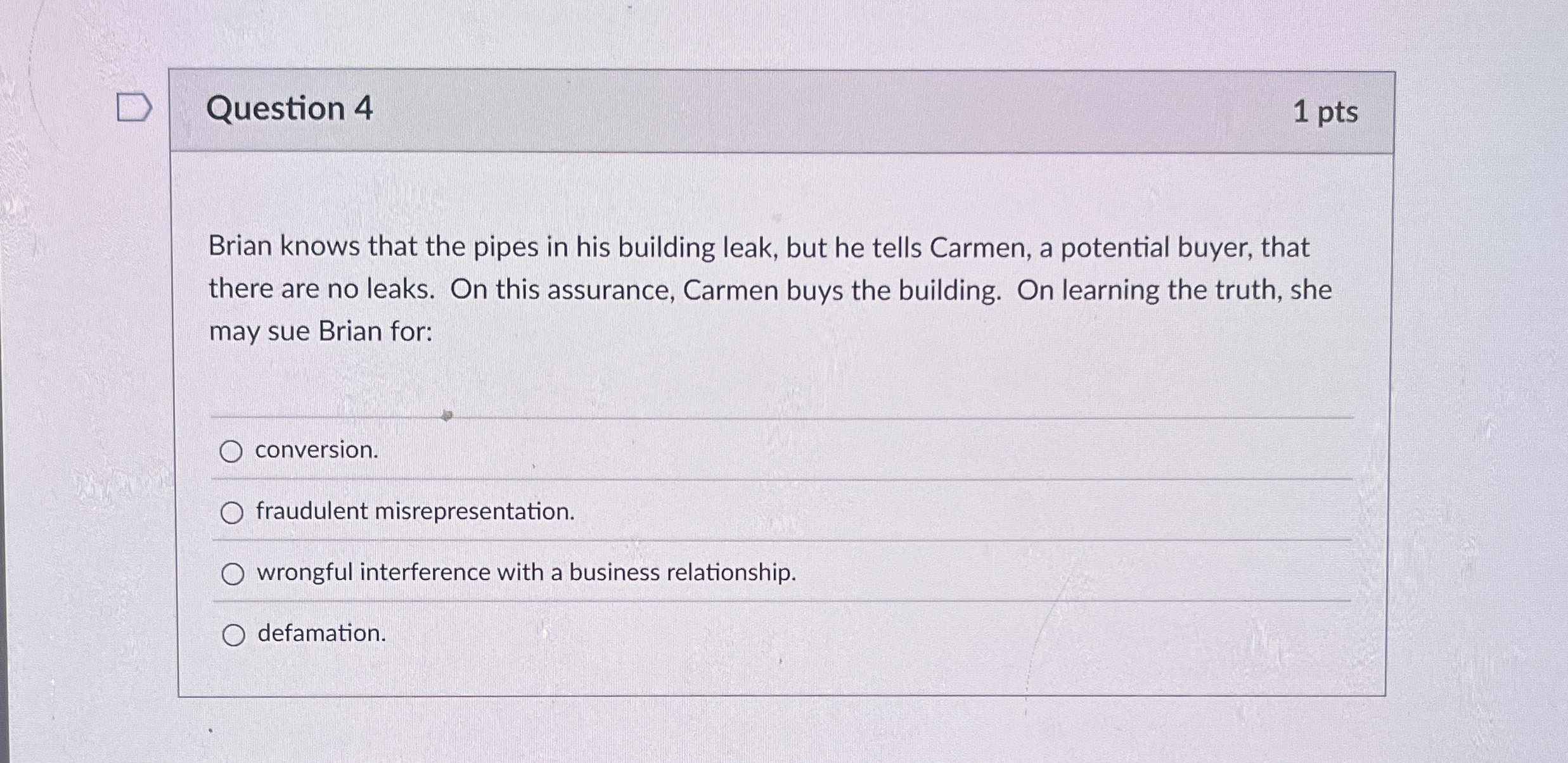 Solved Question 4Brian knows that the pipes in his building | Chegg.com