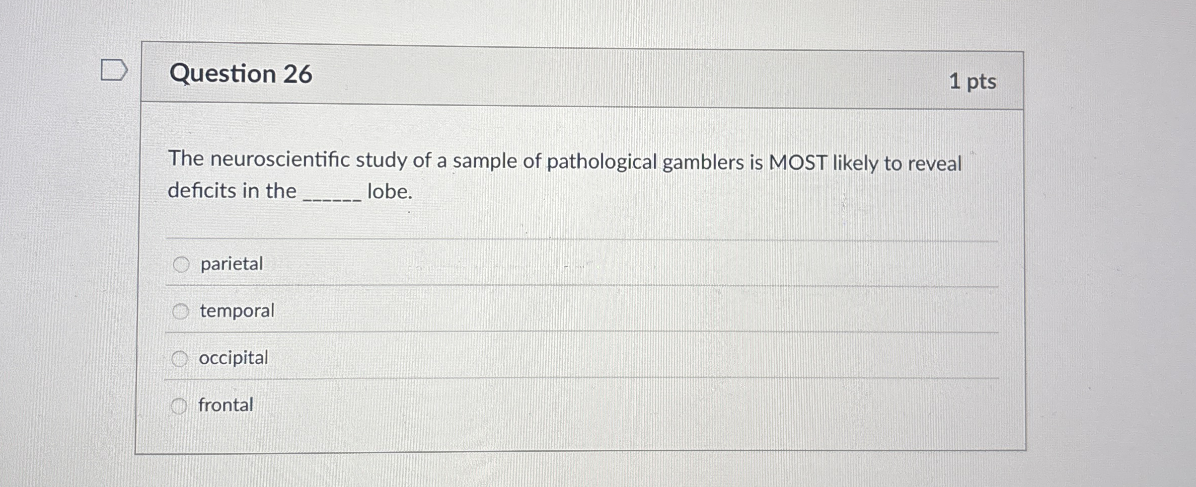 Solved Question 261 ﻿ptsThe neuroscientific study of a | Chegg.com