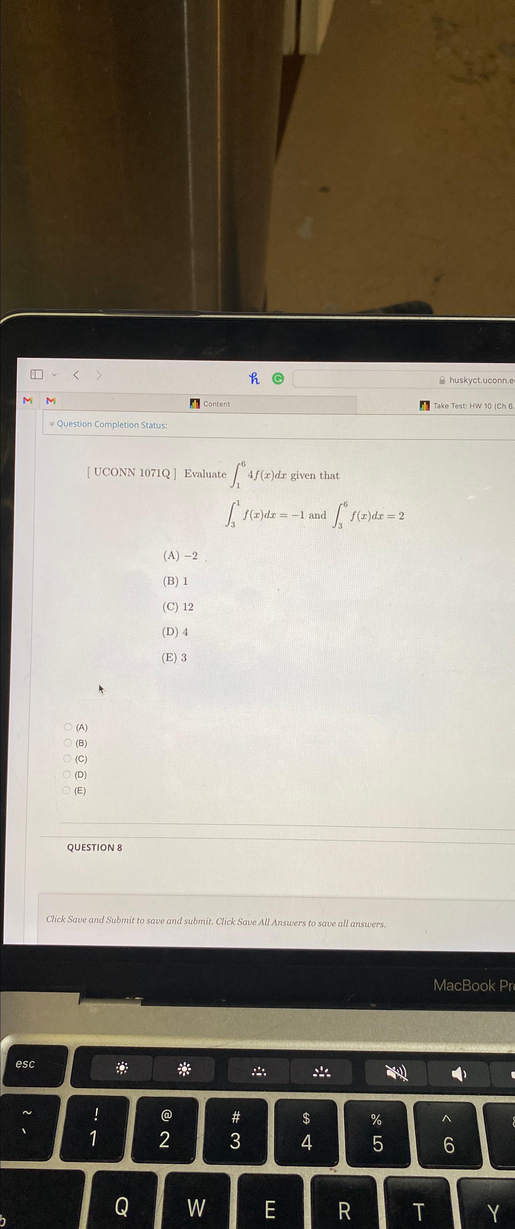 Solved [ ﻿UCONN 1071Q] ﻿Evaluate ∫164f(x)dx ﻿given | Chegg.com