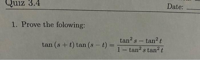 Solved 1. Prove the folowing: | Chegg.com