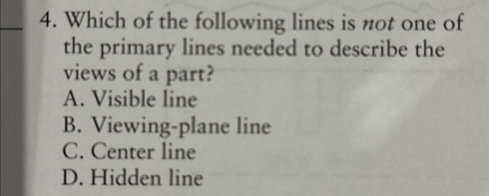 Solved Which of the following lines is not one of the | Chegg.com