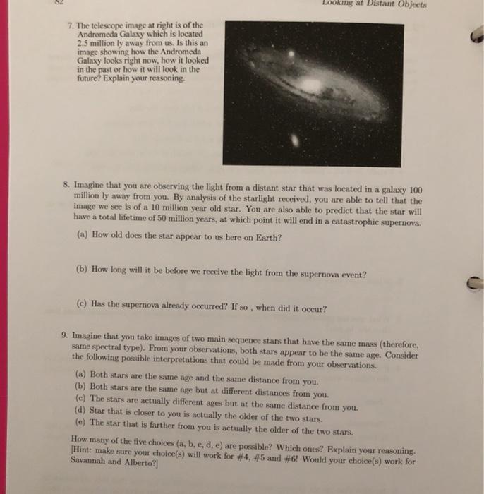 Solved Looking at Distant Objects 7. The telescope image at | Chegg.com