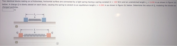 Solved Two identical blocks resting on a frictionless, | Chegg.com