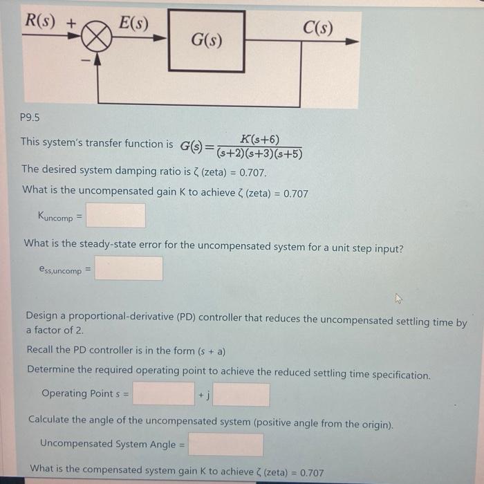 Solved R S E S C S G S P9 5 This Systems Transfer