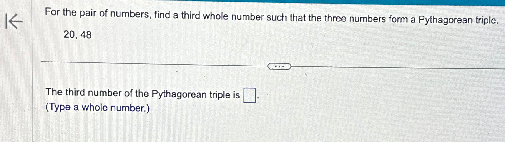 Solved For the pair of numbers, find a third whole number | Chegg.com