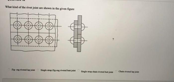 Solved What kind of the rivet joint are shown in the given | Chegg.com
