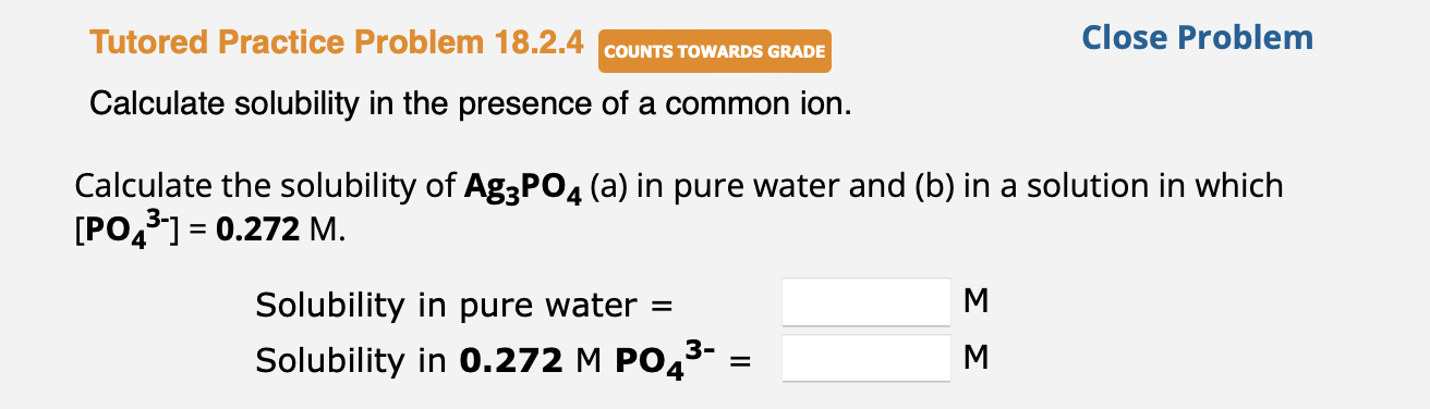 Solved Tutored Practice Problem 18.2.4Close ProblemCalculate | Chegg.com
