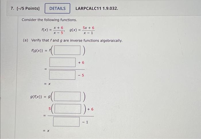 Solved Consider the following functions. | Chegg.com