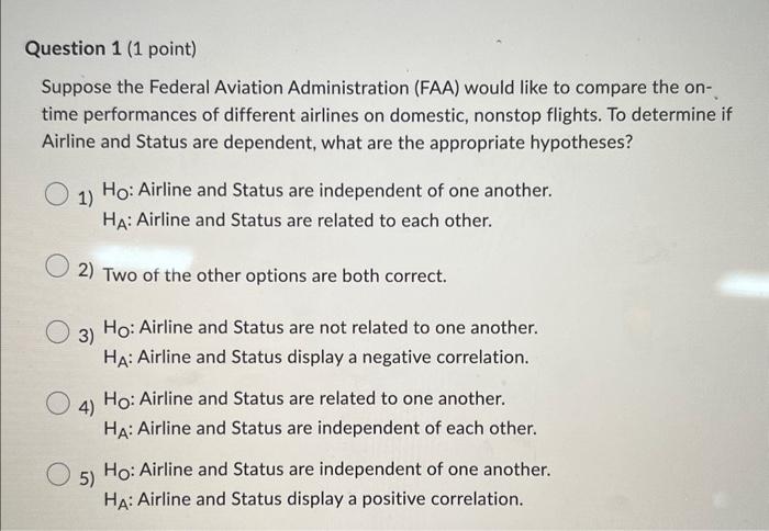 Suppose the Federal Aviation Administration (FAA) | Chegg.com