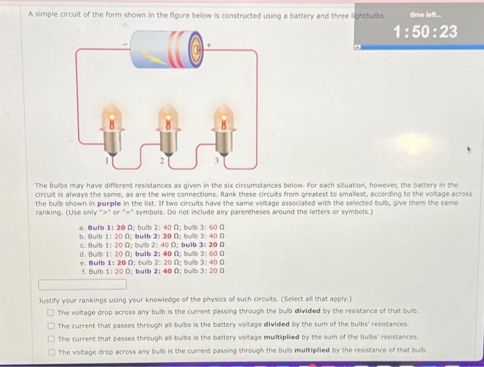 Solved A simple circuit of the form shown in the figure | Chegg.com
