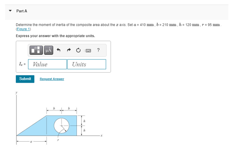 Solved Part ADetermine the moment of inertia of the | Chegg.com