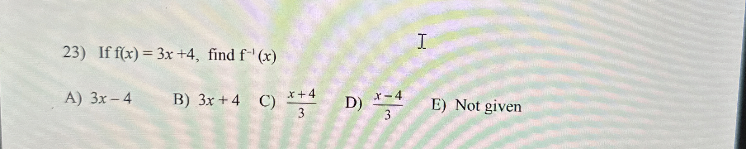 Solved If f(x)=3x+4, ﻿find | Chegg.com