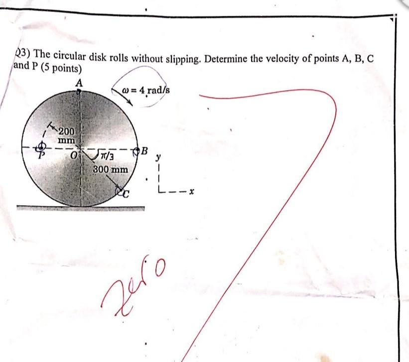 Solved Q3) The circular disk rolls without slipping. | Chegg.com