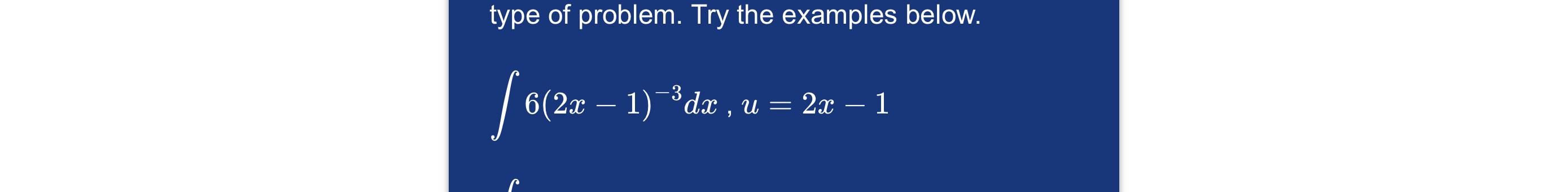 Solved type of problem. Try the examples | Chegg.com
