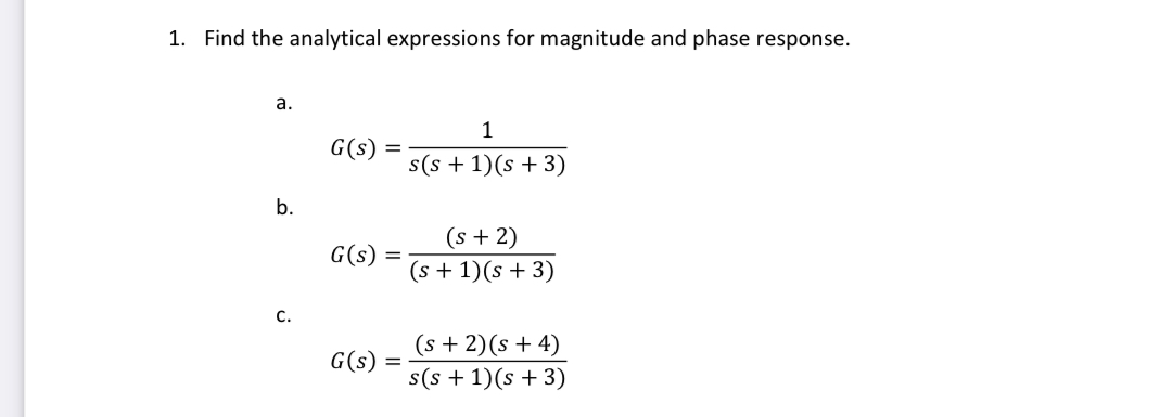 Solved Find the analytical expressions for magnitude and | Chegg.com