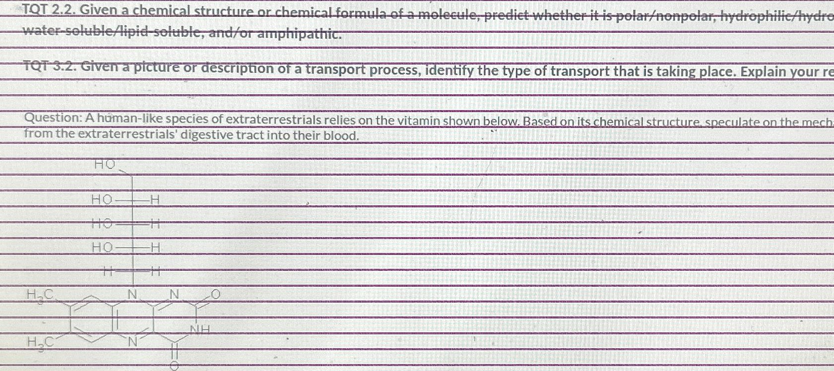 Solved TOT 2.2. ﻿Given a chemical structure or chemical | Chegg.com