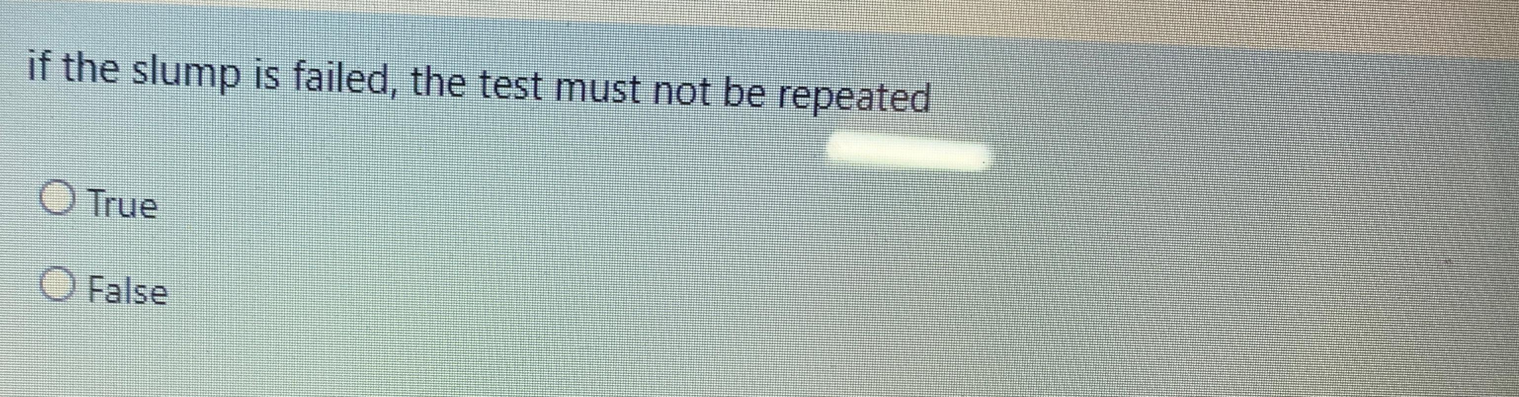 Solved if the slump is failed, the test must not be | Chegg.com