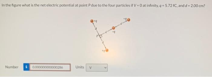 Solved In the figure what is the net electric potential at | Chegg.com