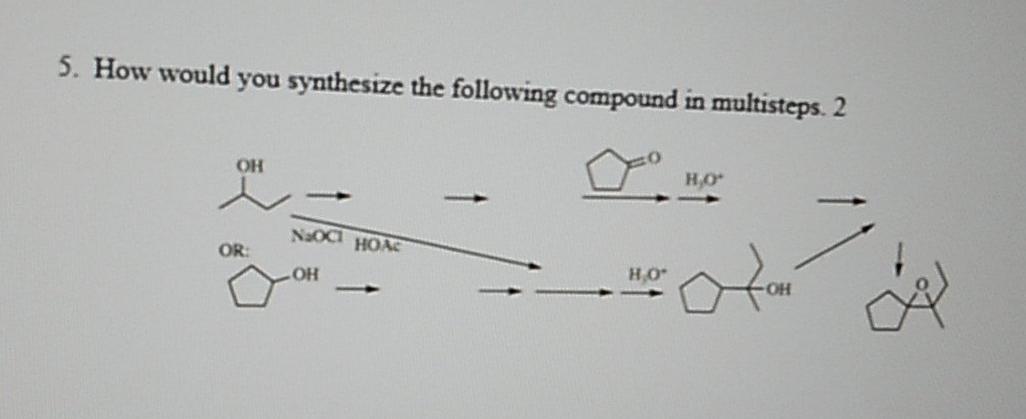 Solved Write stepwise mechanism for the given reaction (2 | Chegg.com