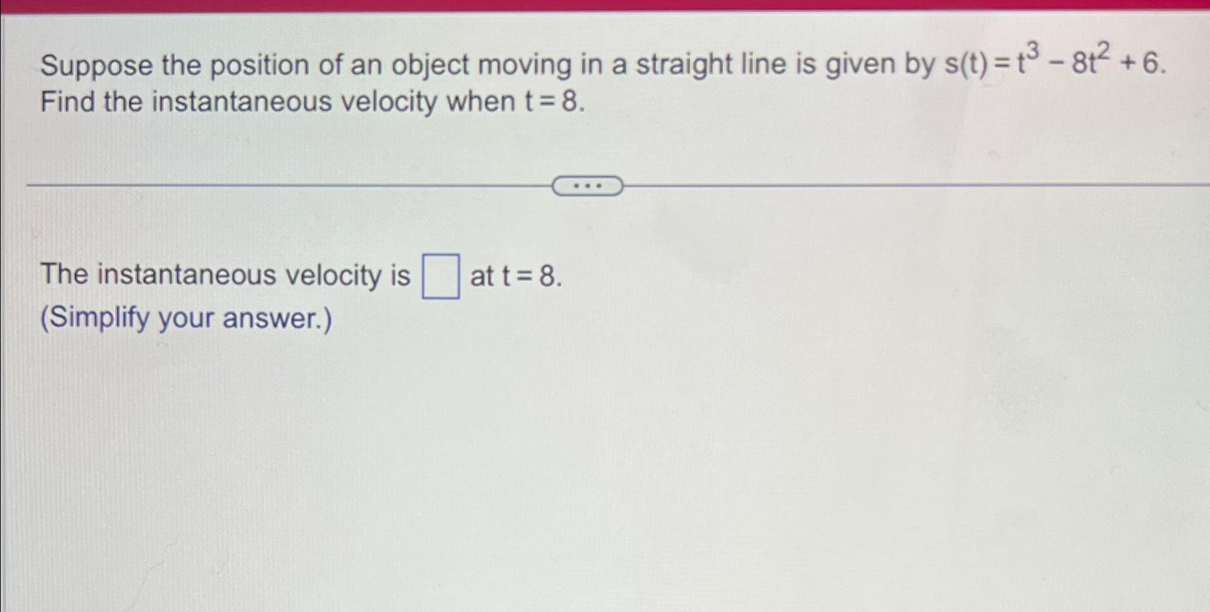Solved Suppose the position of an object moving in a | Chegg.com