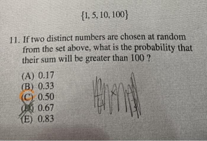 Solved for number 9, the answer key says the answer is E not | Chegg.com